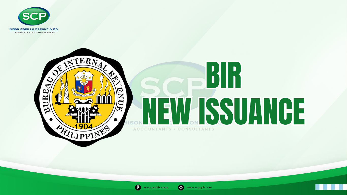 BIR NEW ISSUANCE – RMC 75-2023 - https://scp-ph.com/blogsite/
